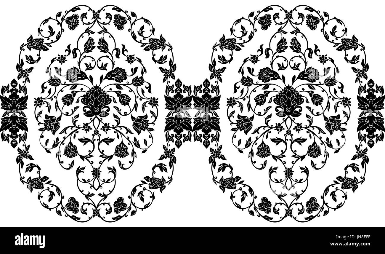 Intricate seamless border in Black and White Stock Photos & Images - Alamy