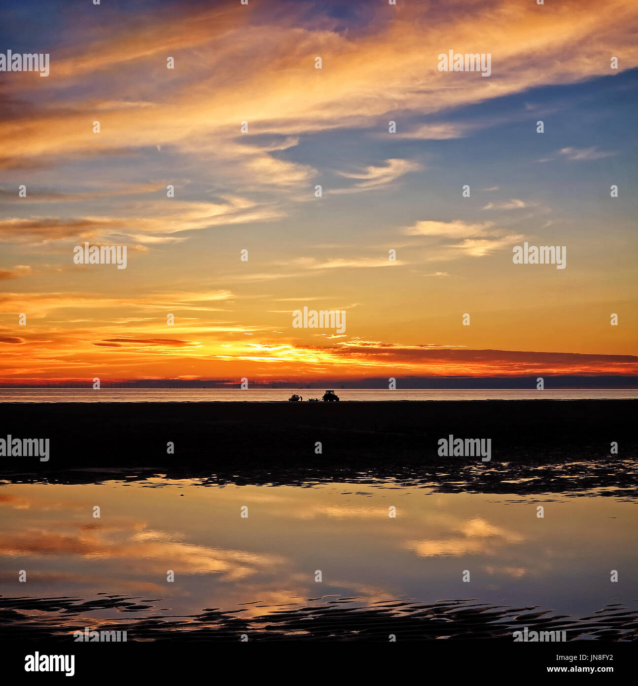 Cleveleys beach sunset hi-res stock photography and images - Alamy