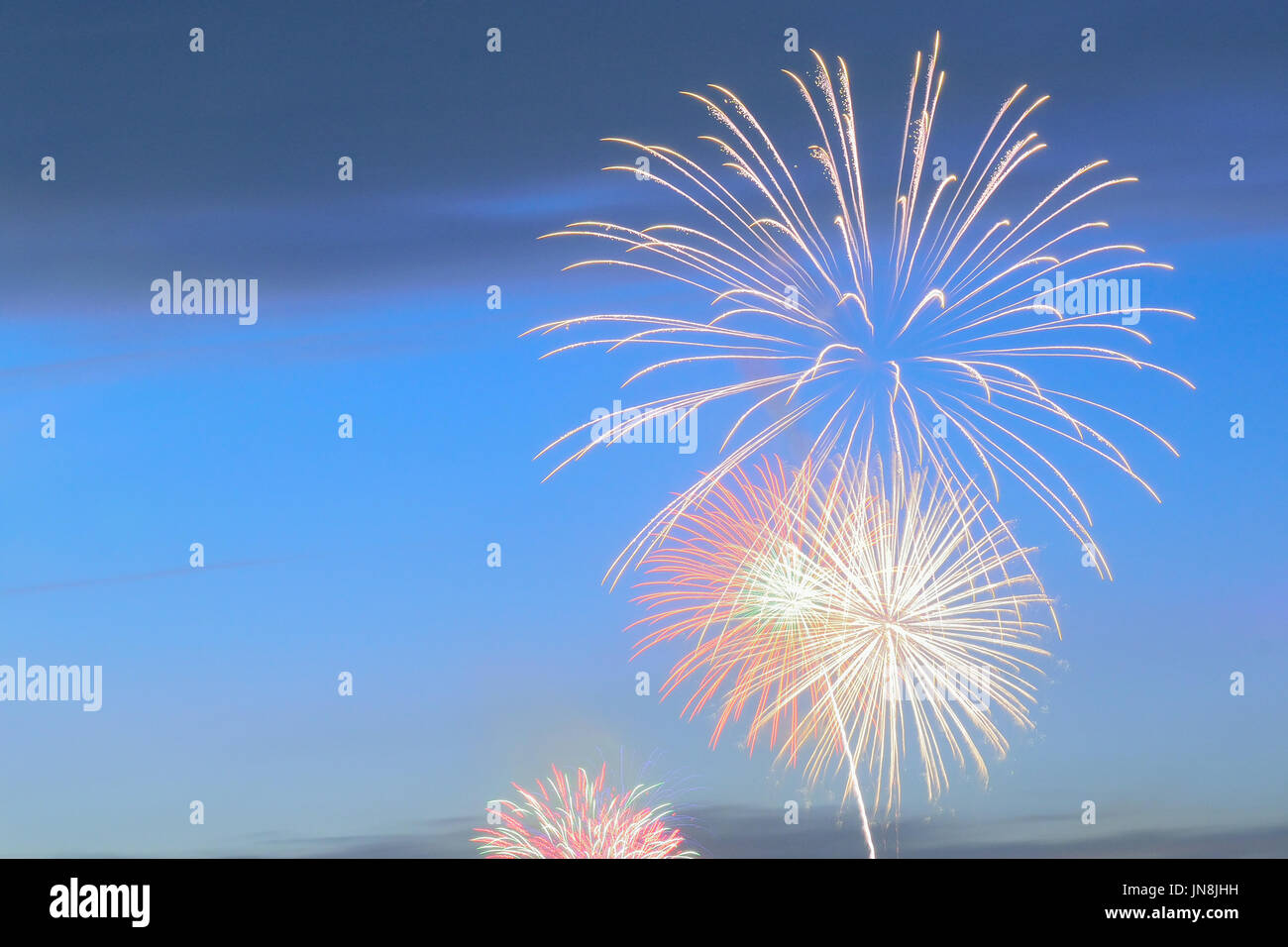 Background colorful Summer Fireworks display Stock Photo - Alamy