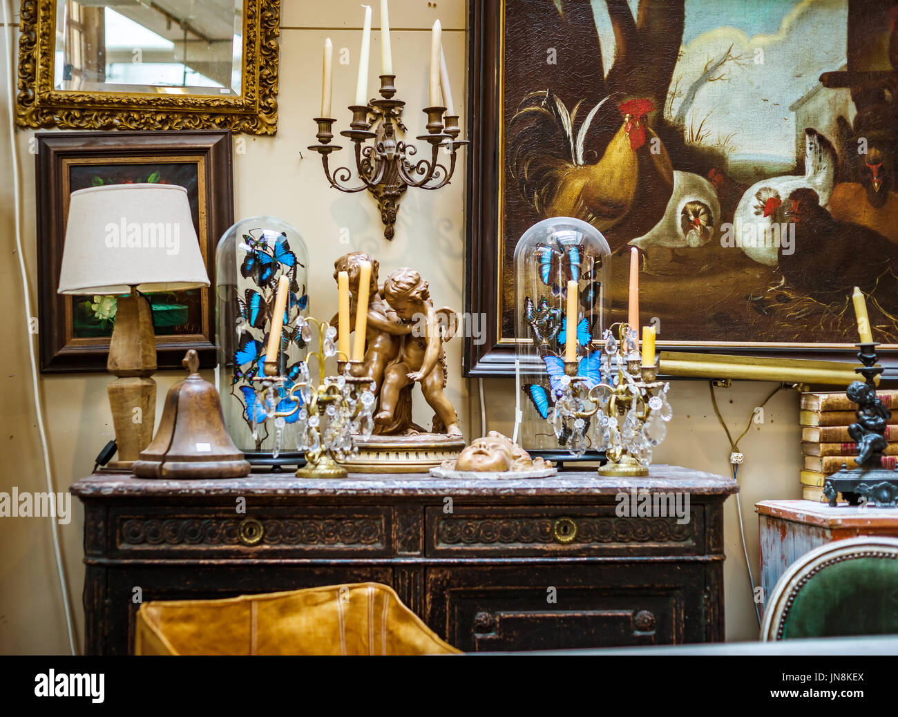 Antique shop interior, Bruxelles, Belgium Stock Photo - Alamy