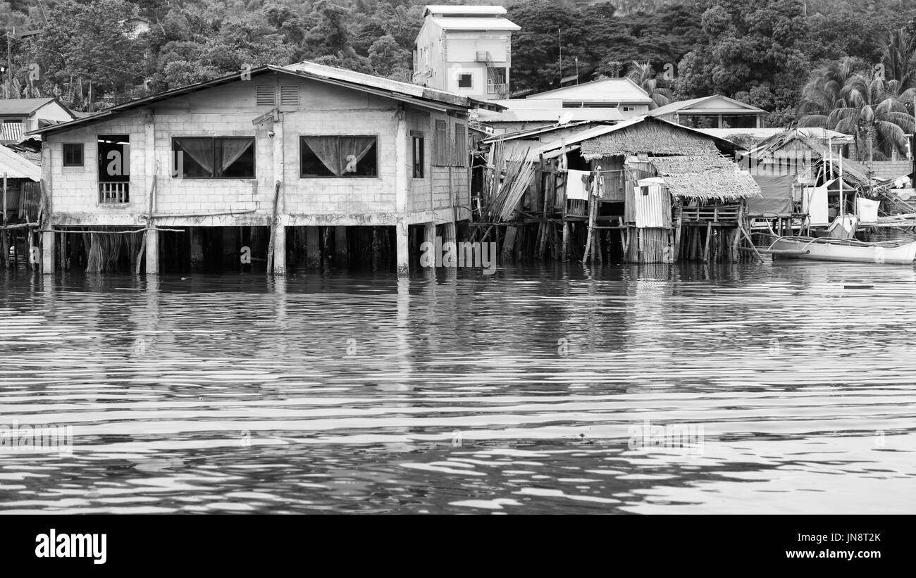 blur philippines house in the slum for poor people concept of poverty ...