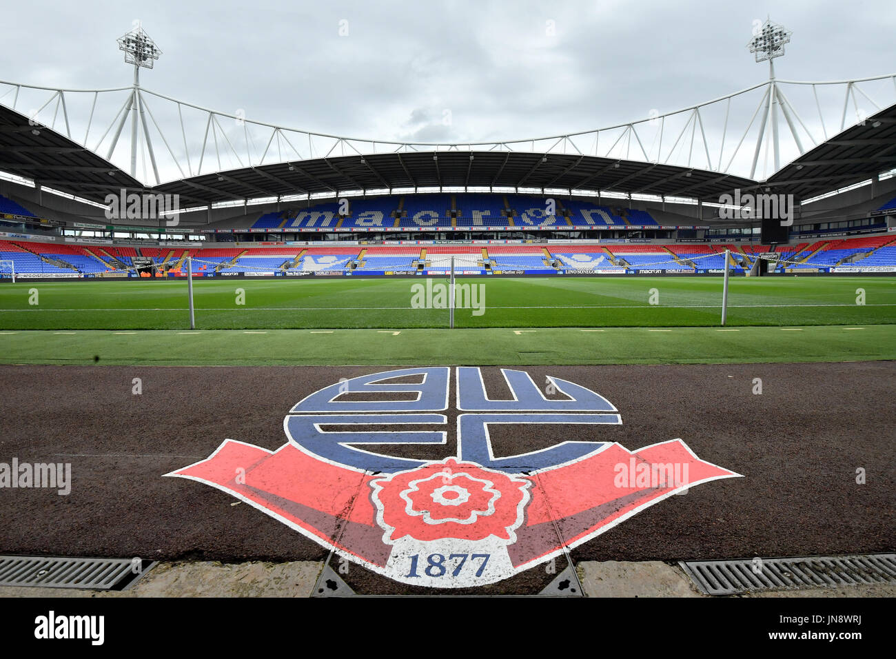 General view inside the Macron Stadium before the pre-season match at ...