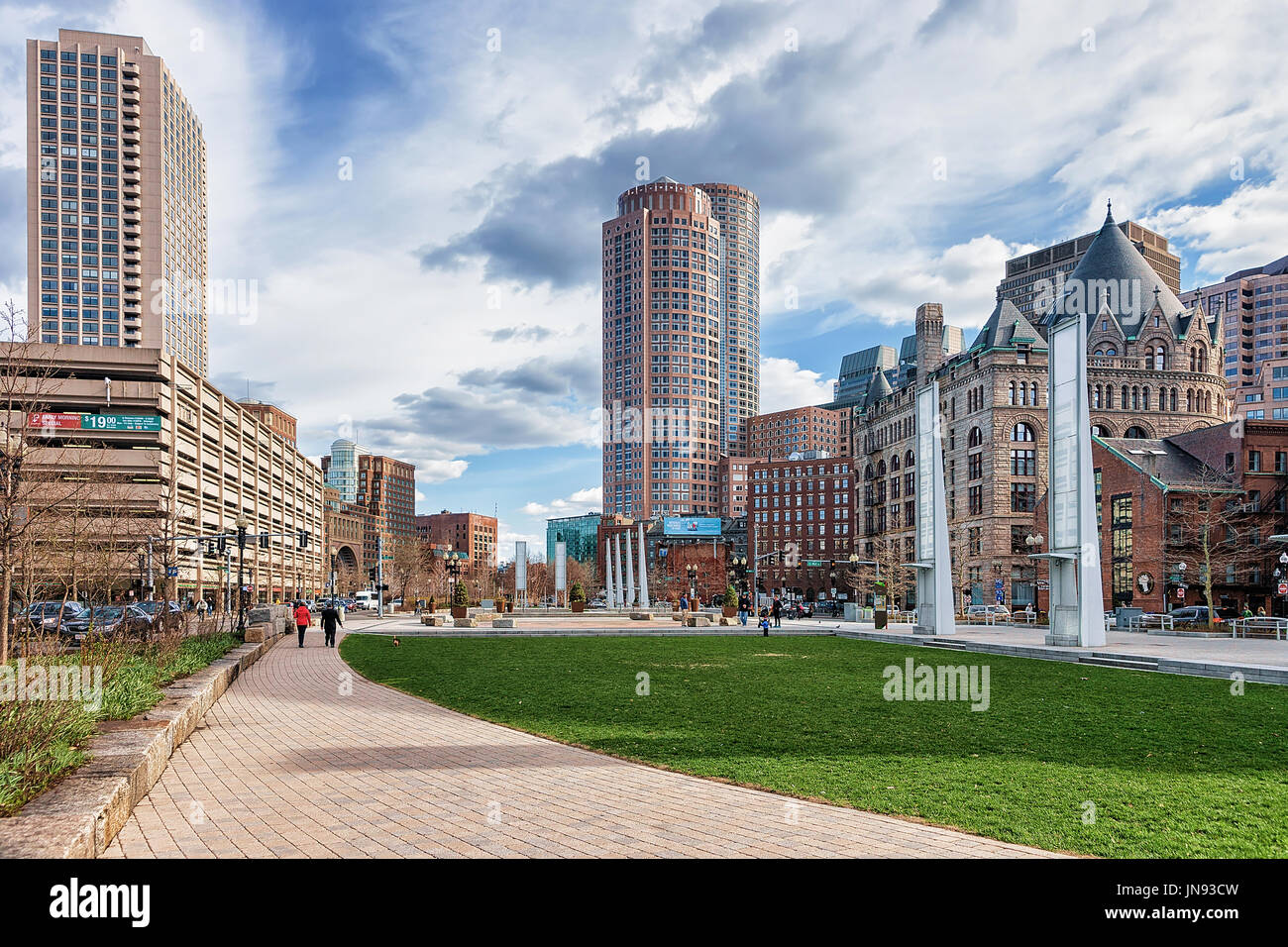 Boston, USA - April 28, 2015: Holocaust Memorial at Union Street Park ...