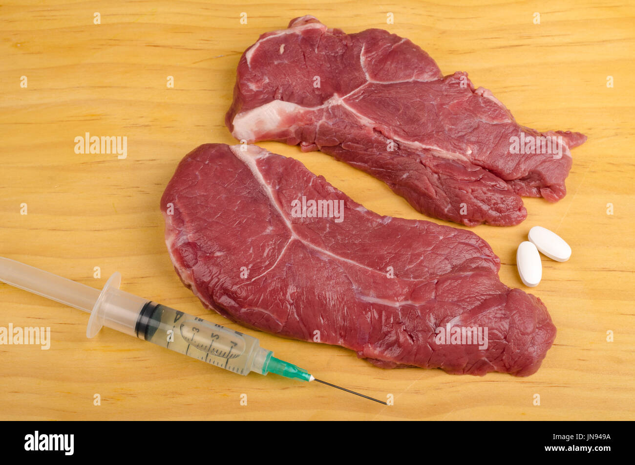 Meat antibiotics steak hi-res stock photography and images - Alamy