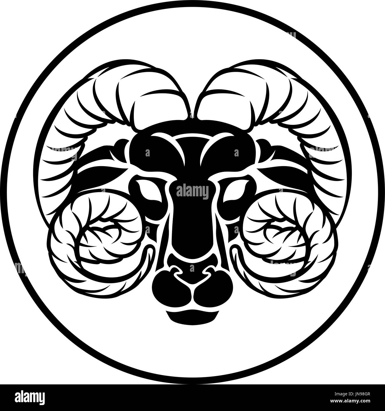 Aries Zodiac Astrology Ram Sign Stock Vector Image & Art - Alamy