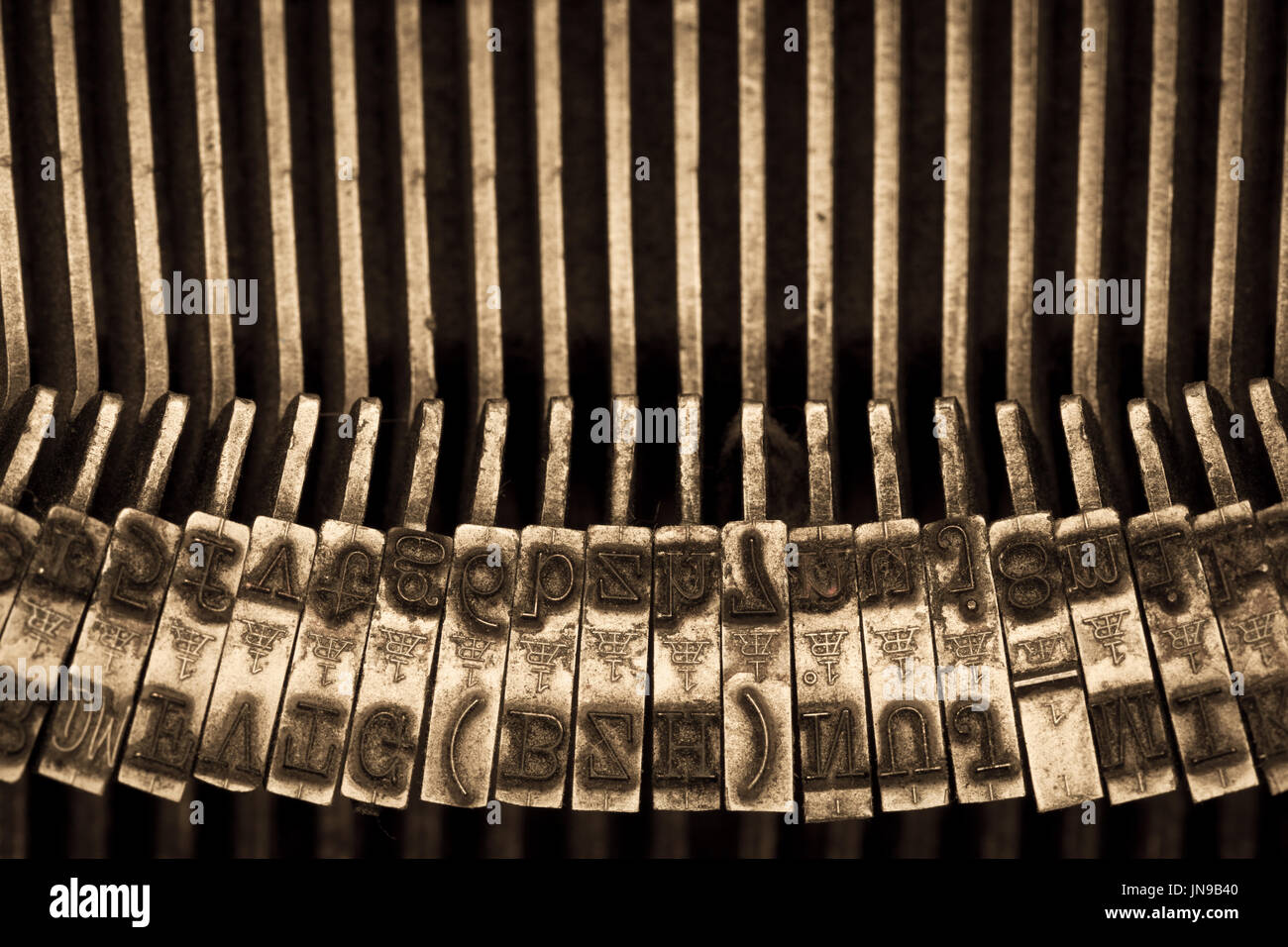 Closeup of the letters of a vintage mechanical typewriter Stock Photo ...