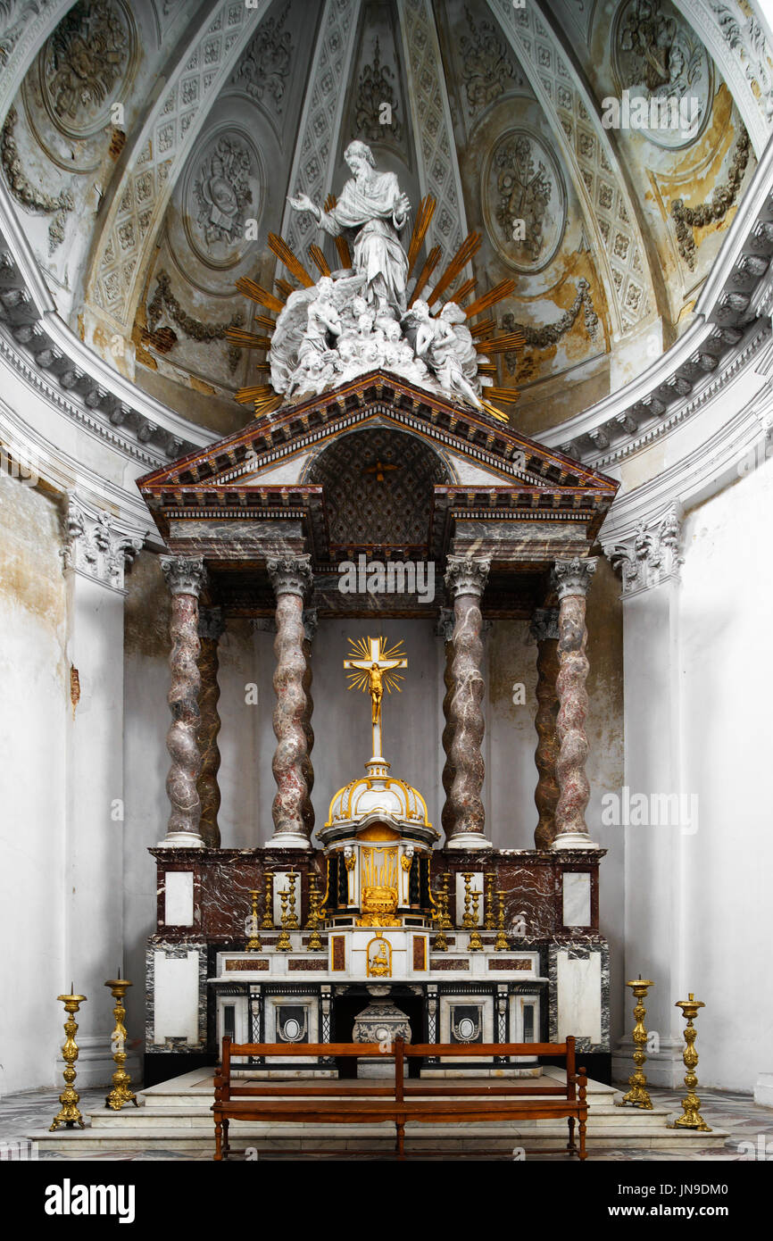 Beautiful interior view of abbey church in Floreffe, Belgium Stock ...
