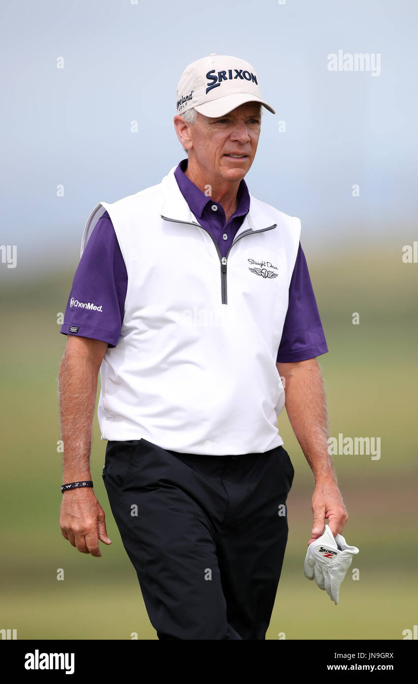 USA's Larry Mize during day three of the Senior Open at Royal Porthcawl ...