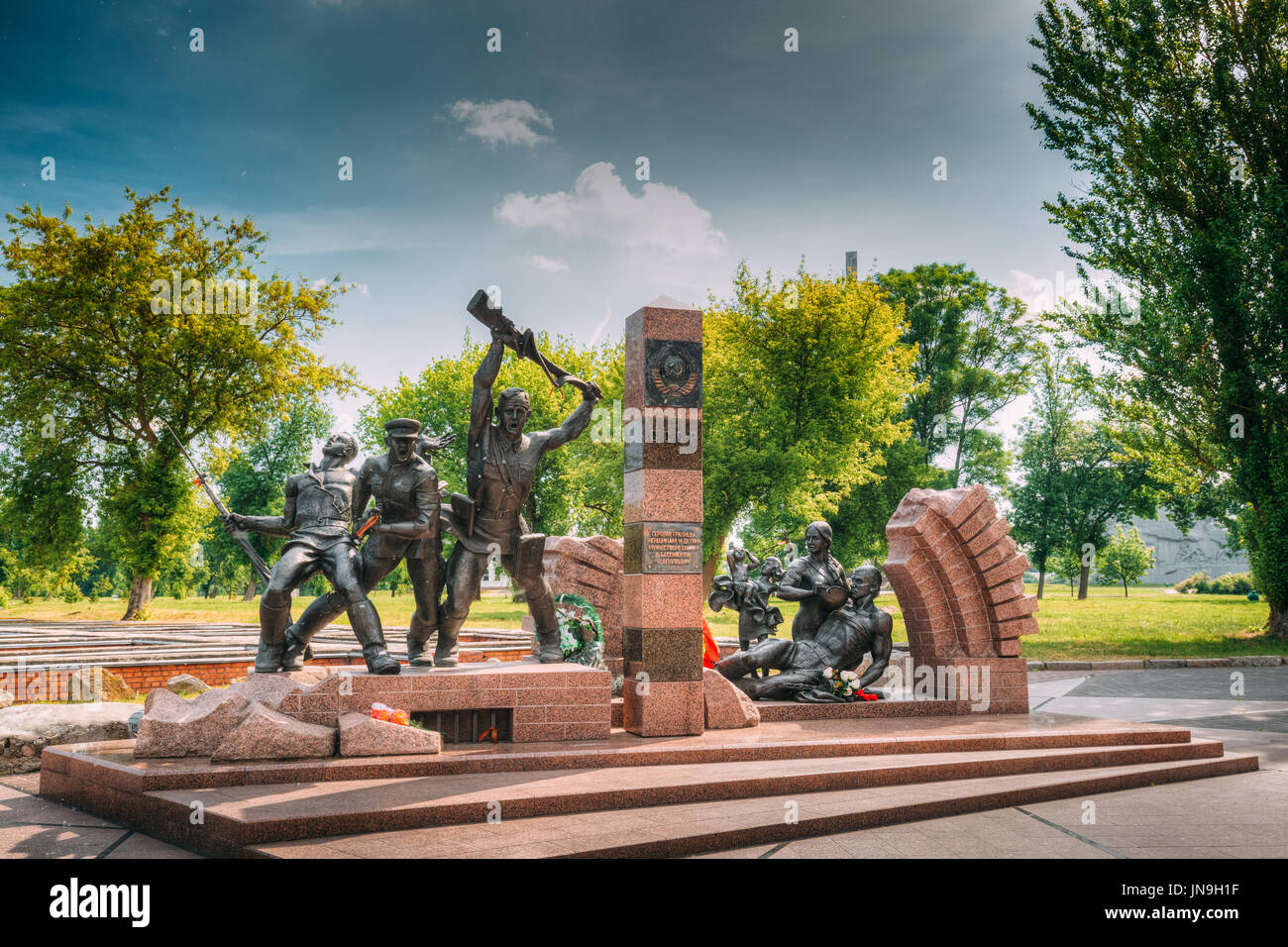 Brest, Belarus. Memorial Monument To Heroes Of The Frontier, Defenders ...