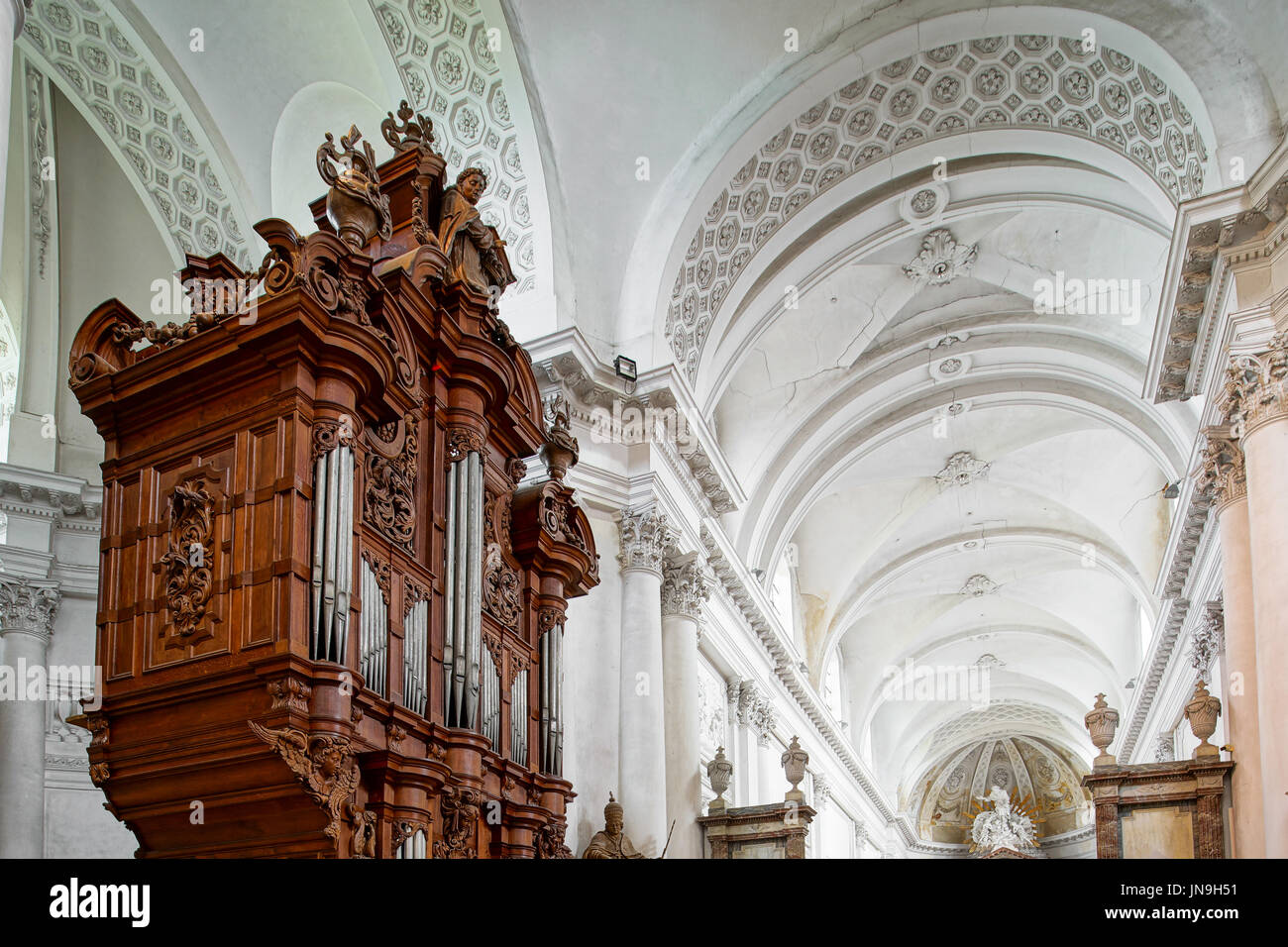 Beautiful interior view of abbey church in Floreffe, Belgium Stock ...