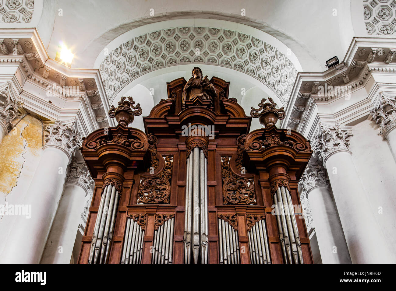 Beautiful interior view of abbey church in Floreffe, Belgium Stock ...