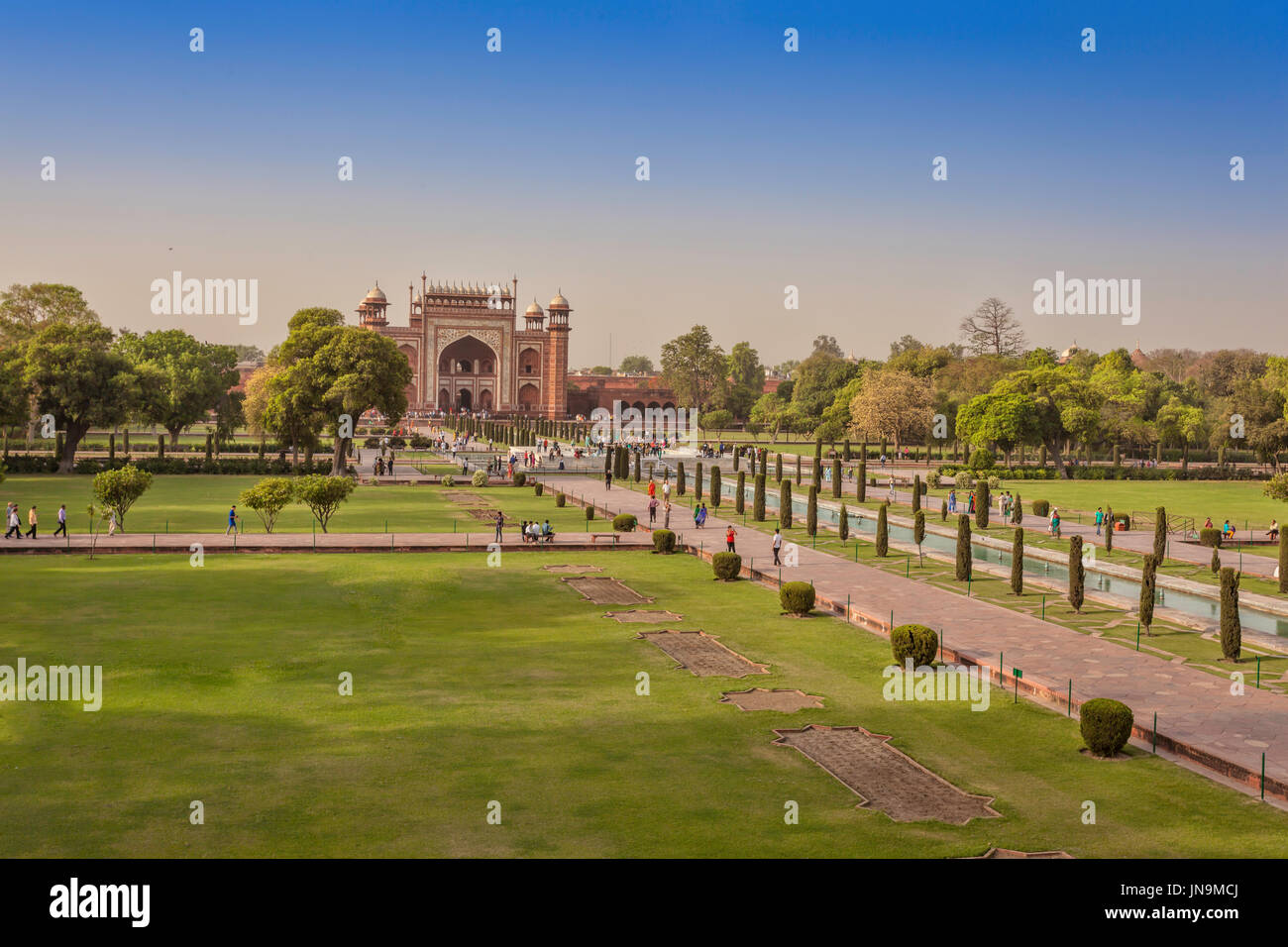 Entrance Building to the famous Taj Mahal in Agra, Uttar Pradesh,India ...