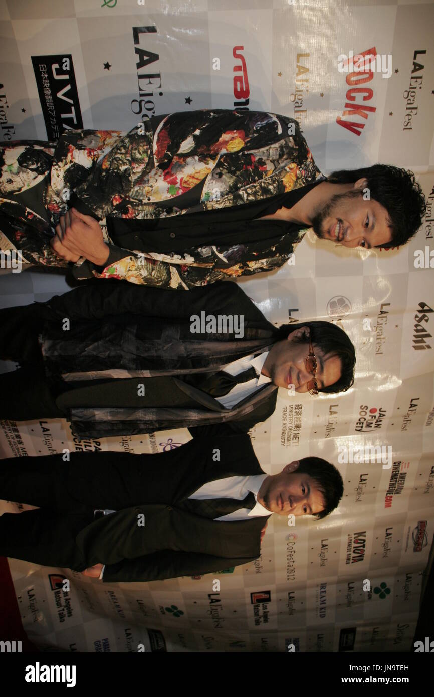 Munetaka Aoki, Keishi Otomo, Takuro Ishizaka 12/14/2012 “LA Eiga Festival" Red Carpet held at ...