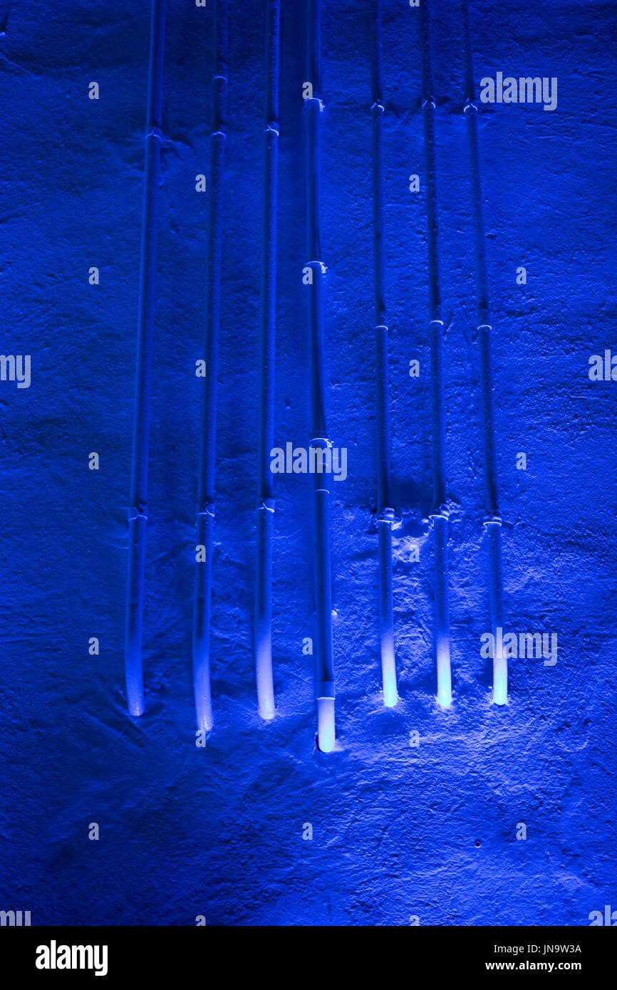 Blue tubes, pipes Stock Photo - Alamy