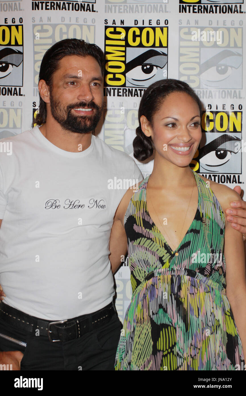Manu Bennett, Cynthia Addai-Robinson 07/13/2012 "Spartacus" Comic-Con ...