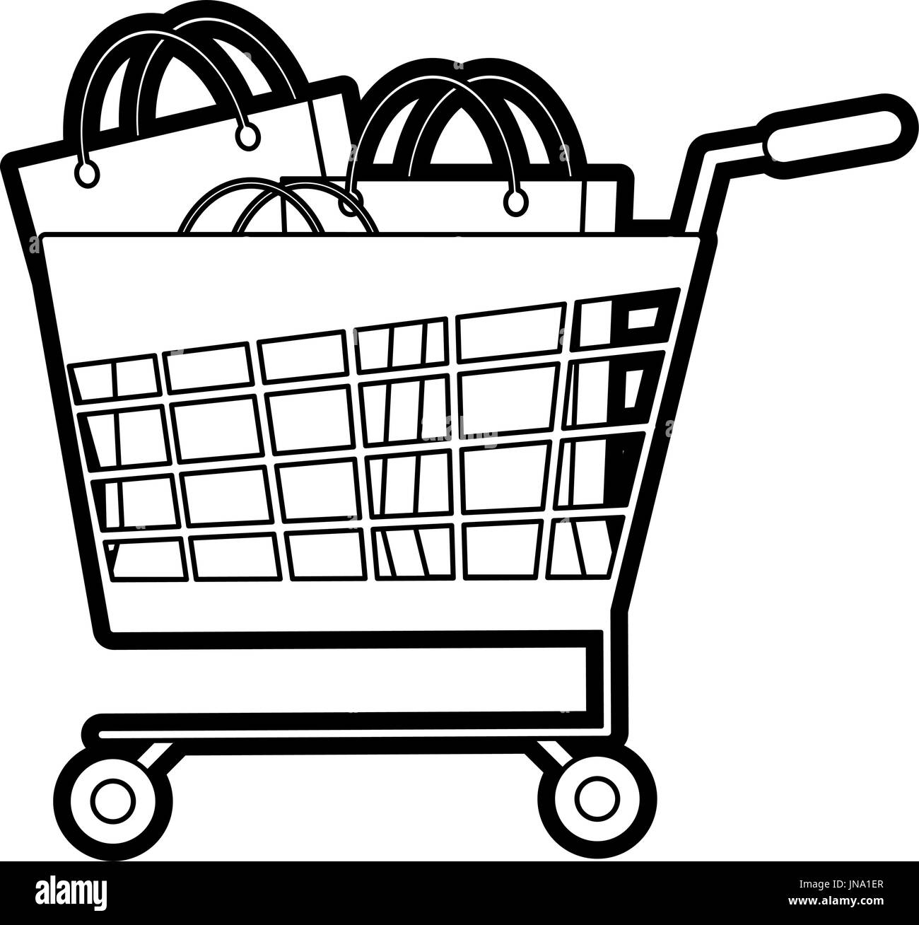 shopping cart vector illustration Stock Vector Image & Art - Alamy