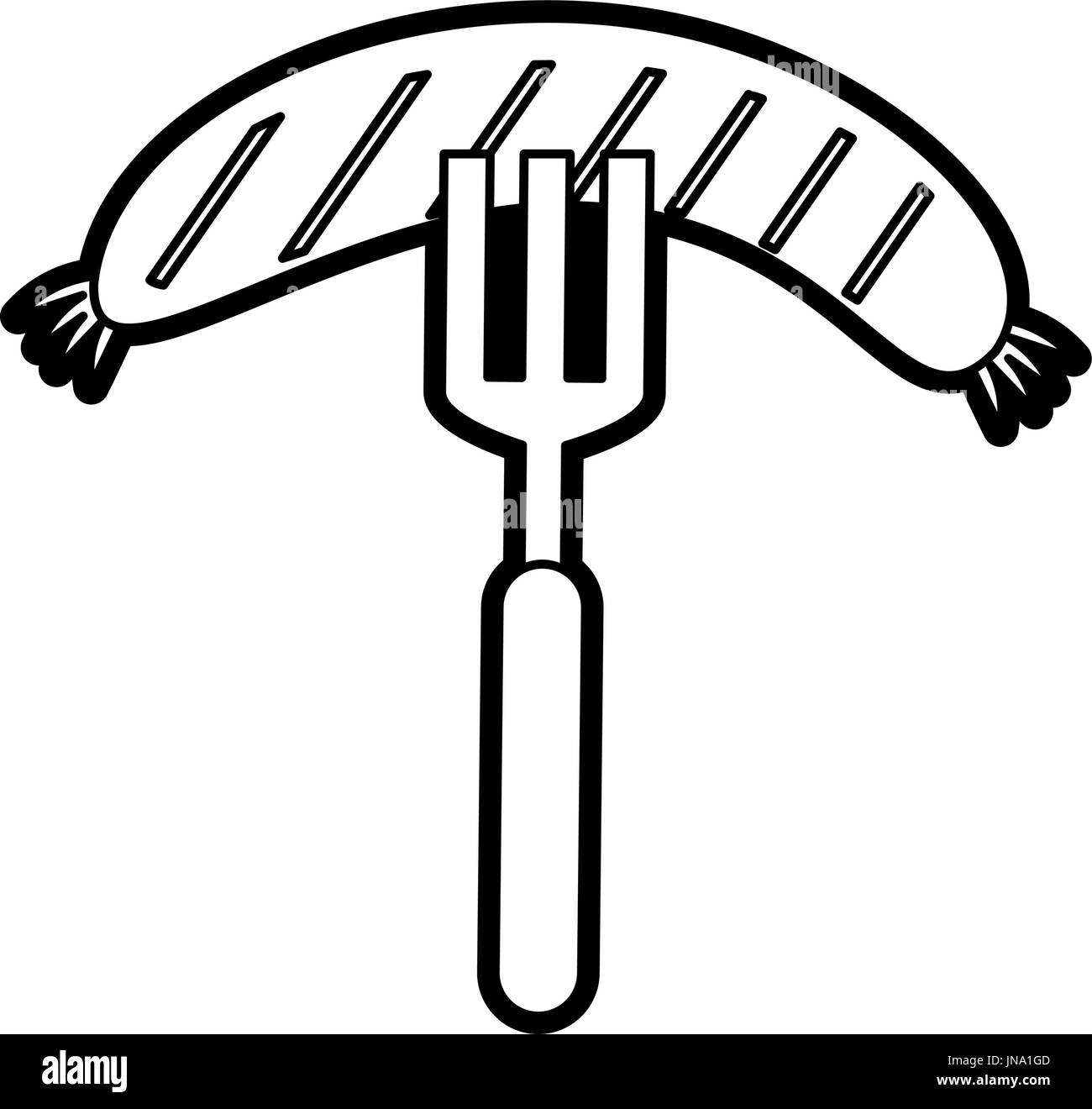 sausage vector illustration Stock Vector Image & Art - Alamy