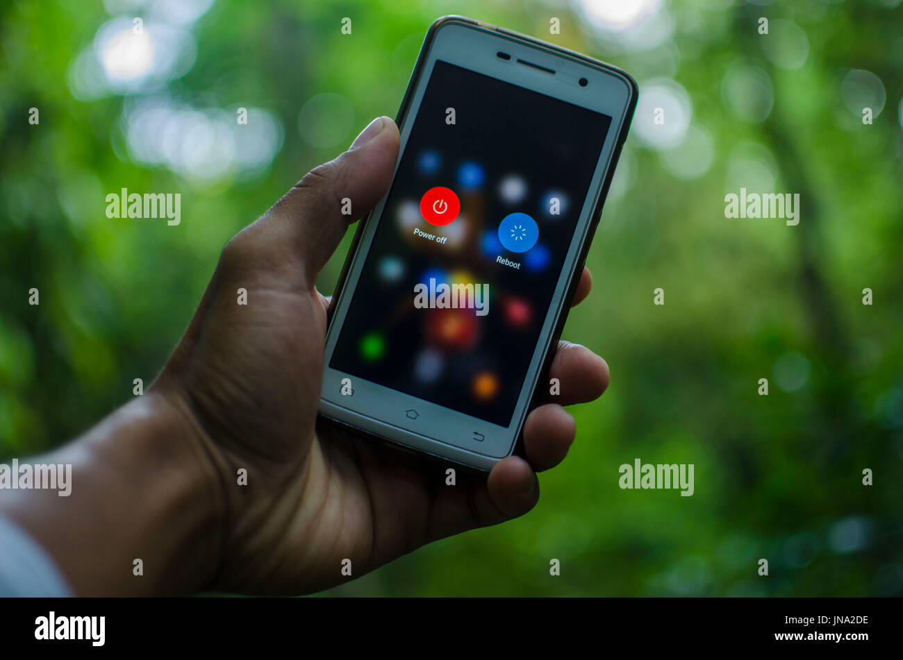 power off or reboot for you life Stock Photo - Alamy