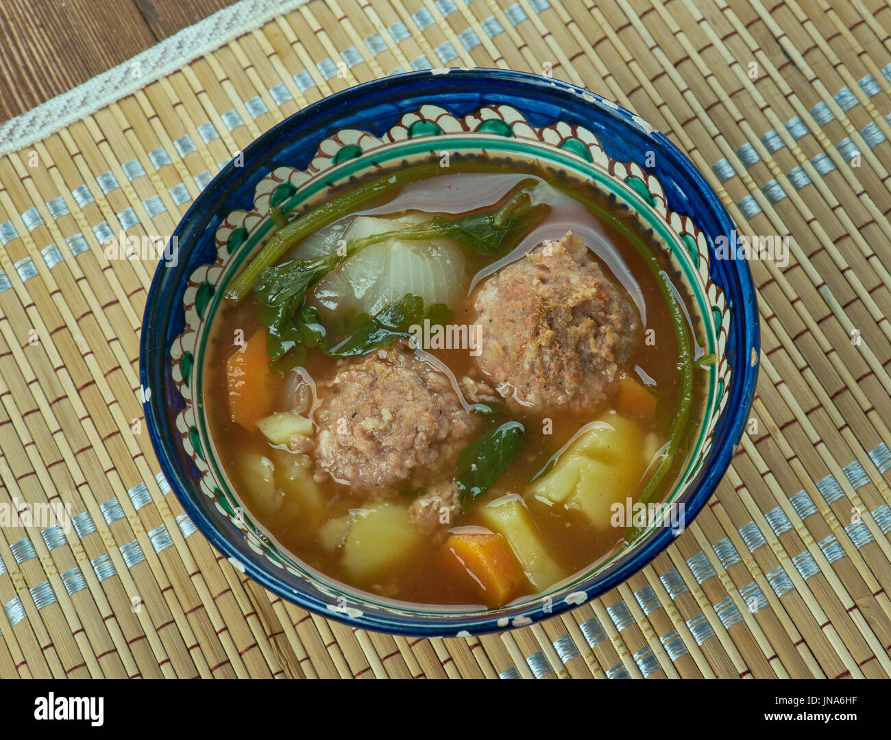 Ciorba de perisoare - Romanian soup with meatballs Stock Photo - Alamy