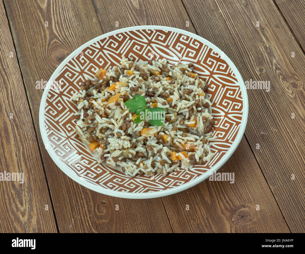 Dampokhtak - Persian Rice with lentils . Iranian food Stock Photo - Alamy