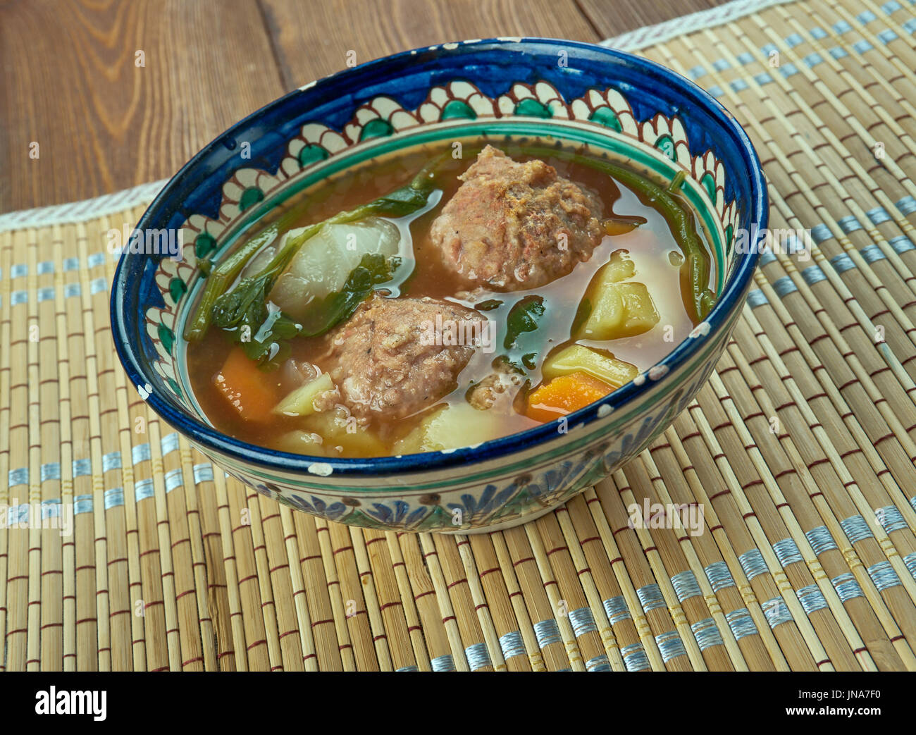 Ciorba de perisoare - Romanian soup with meatballs Stock Photo - Alamy