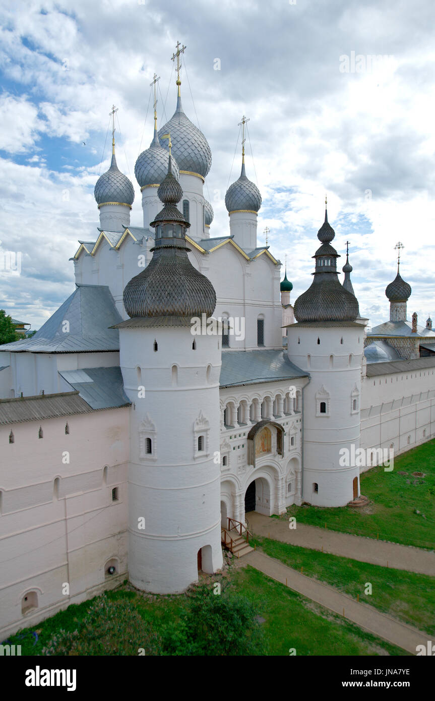 Holy Gates and the Resurrection Church. Kremlin of ancient town of ...