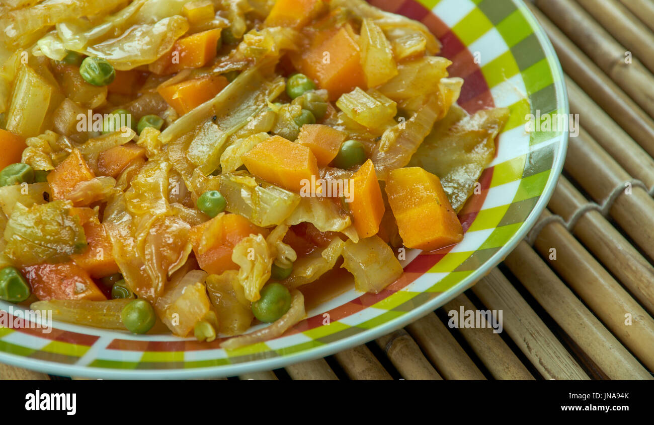 Sobji Rezala - Mixed vegetable Sabzi Indian cuisine Stock Photo - Alamy