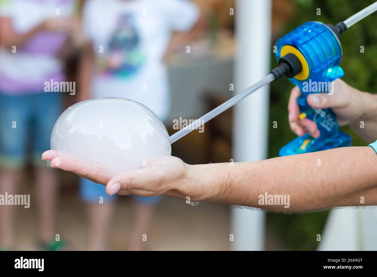 magic show performance, holiday celebration and miracle concept - male ...