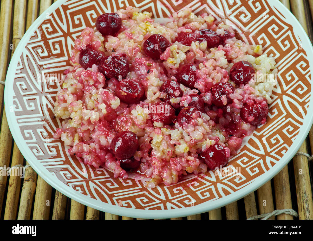 Albalu polow - Persian Rice with Sour Cherries Stock Photo - Alamy