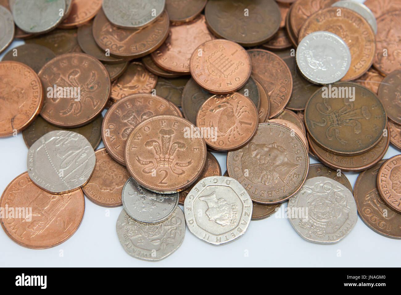 Silver 1p coin hi-res stock photography and images - Alamy