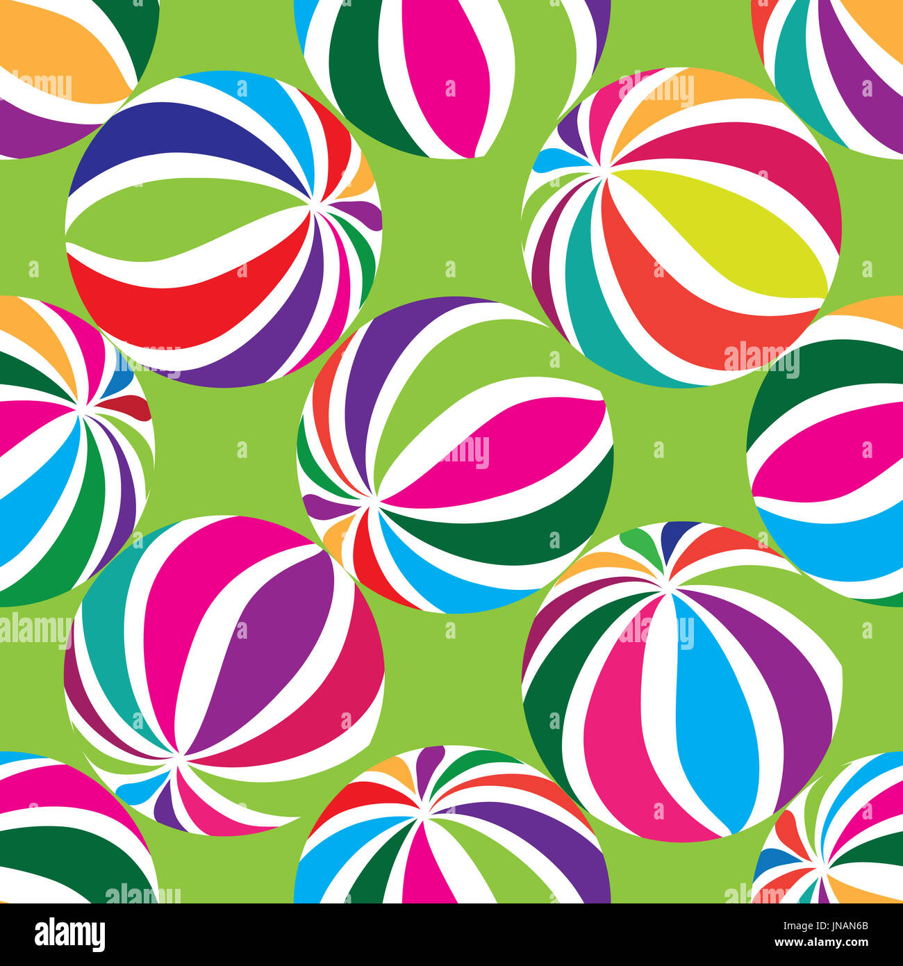 Abstract geometric striped balls seamless pattern. Circular texture for ...
