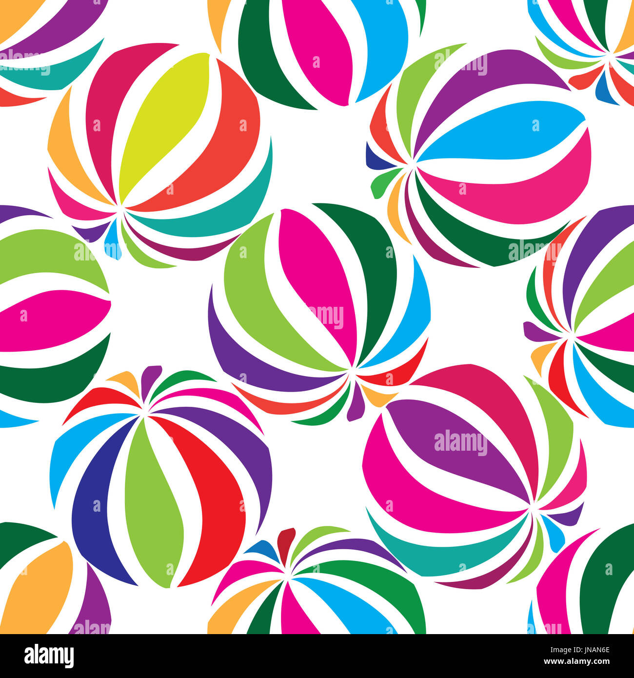 Abstract geometric striped balls seamless pattern. Circular texture for ...