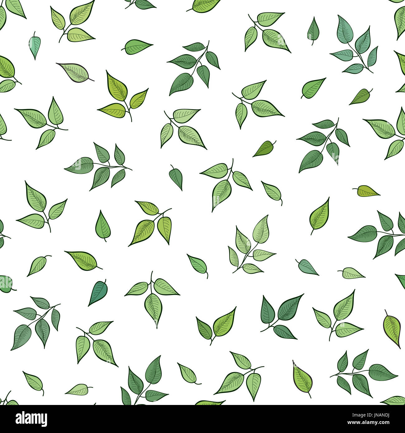 Seamless stylish leaves pattern hi-res stock photography and images - Alamy