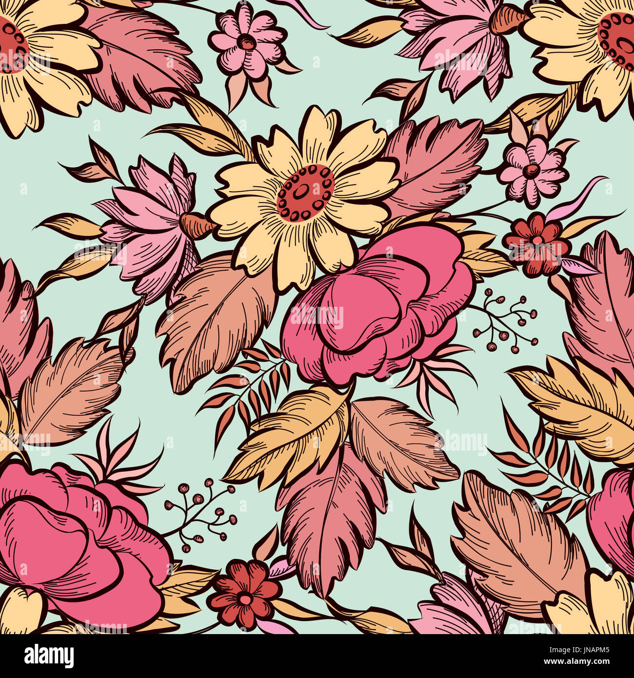 Floral seamless pattern. Flower background. Floral tile spring texture ...