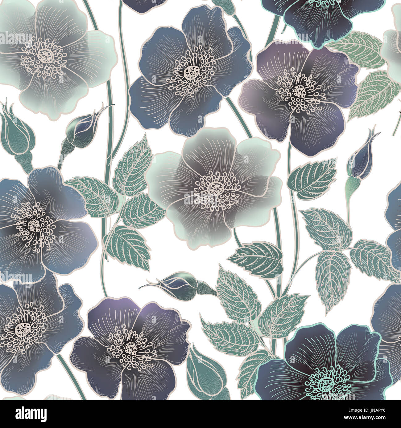 Floral seamless pattern. Flower background. Floral tile spring texture ...