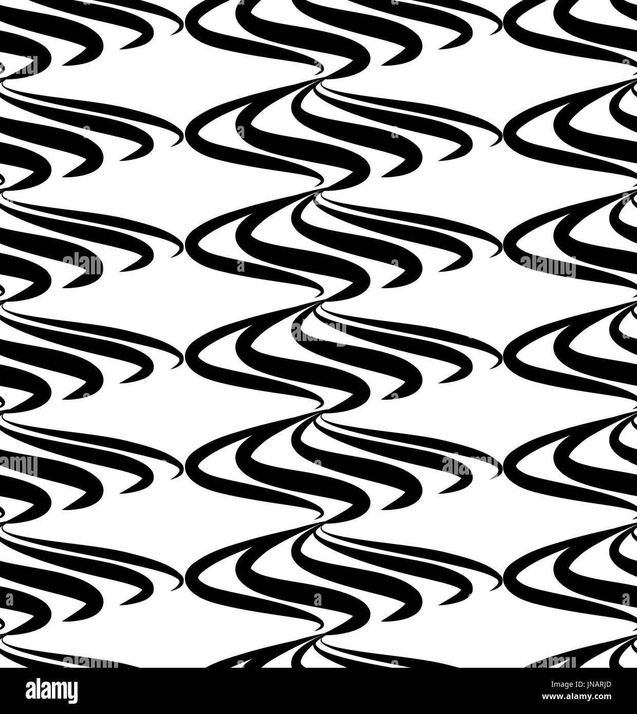 Abstract seamless pattern. Geometric line black and white ornament ...