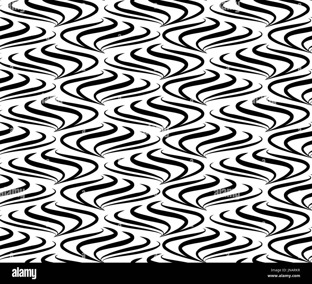 Seamless Wave Pattern Black and White Stock Photos & Images - Alamy