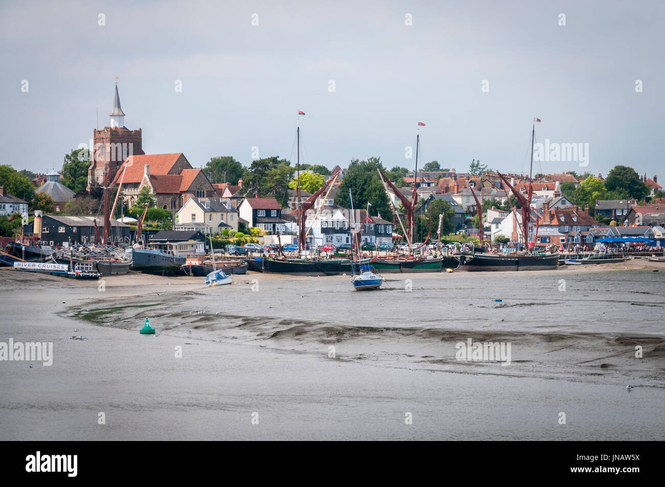 19 July 2017, an image of the quayside at Maldon in Essex,England with ...