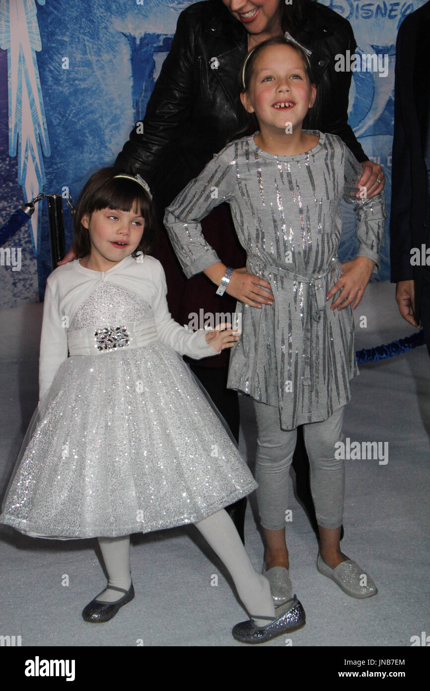 Annie Lopez, Katie Lopez 11/19/2013 "Frozen" Premiere held at El ...