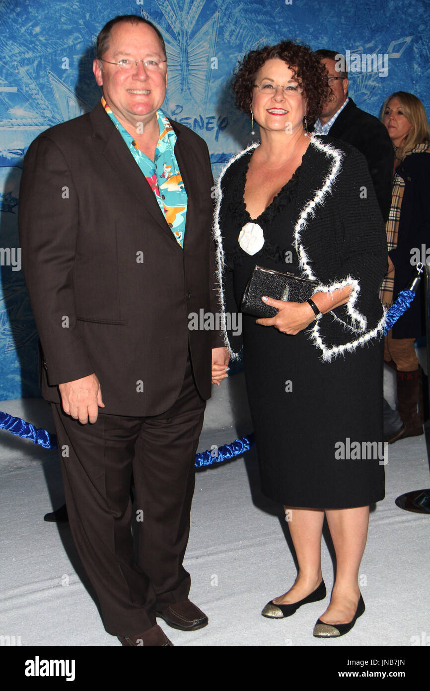 John Lasseter, Nancy Lasseter 11/19/2013 "Frozen" Premiere held at El ...