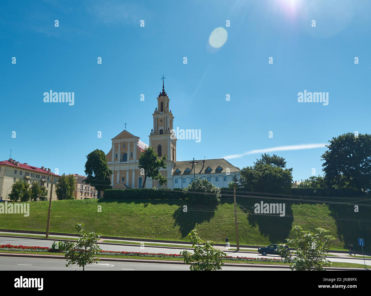 Catholic church and the Monastery of Bernardine in Grodno. Belarus ...