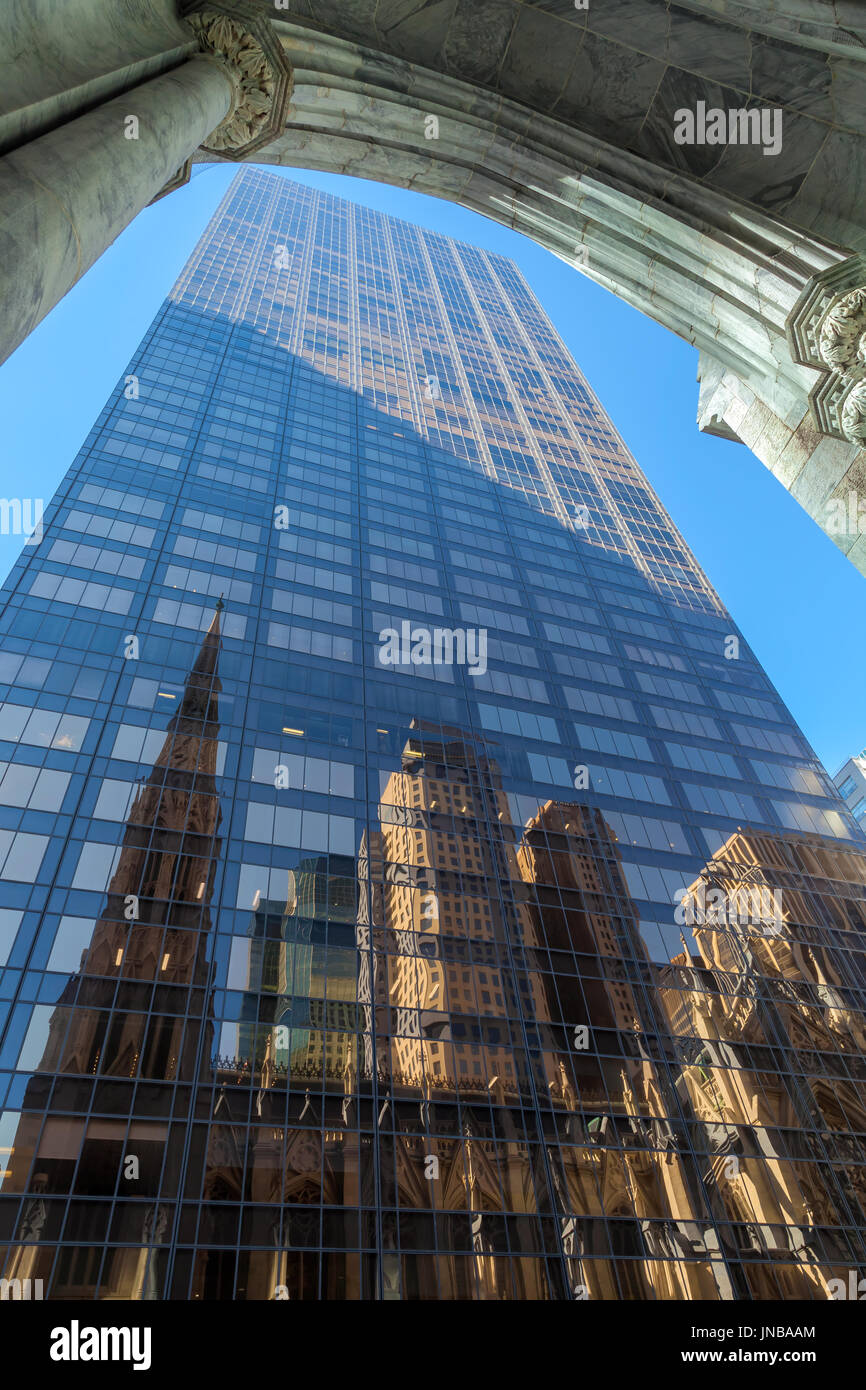 View of the New York high rises from the lower angle, New York City ...