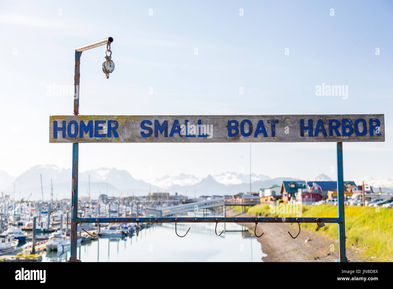 Homer alaska wooden sign hi-res stock photography and images - Alamy