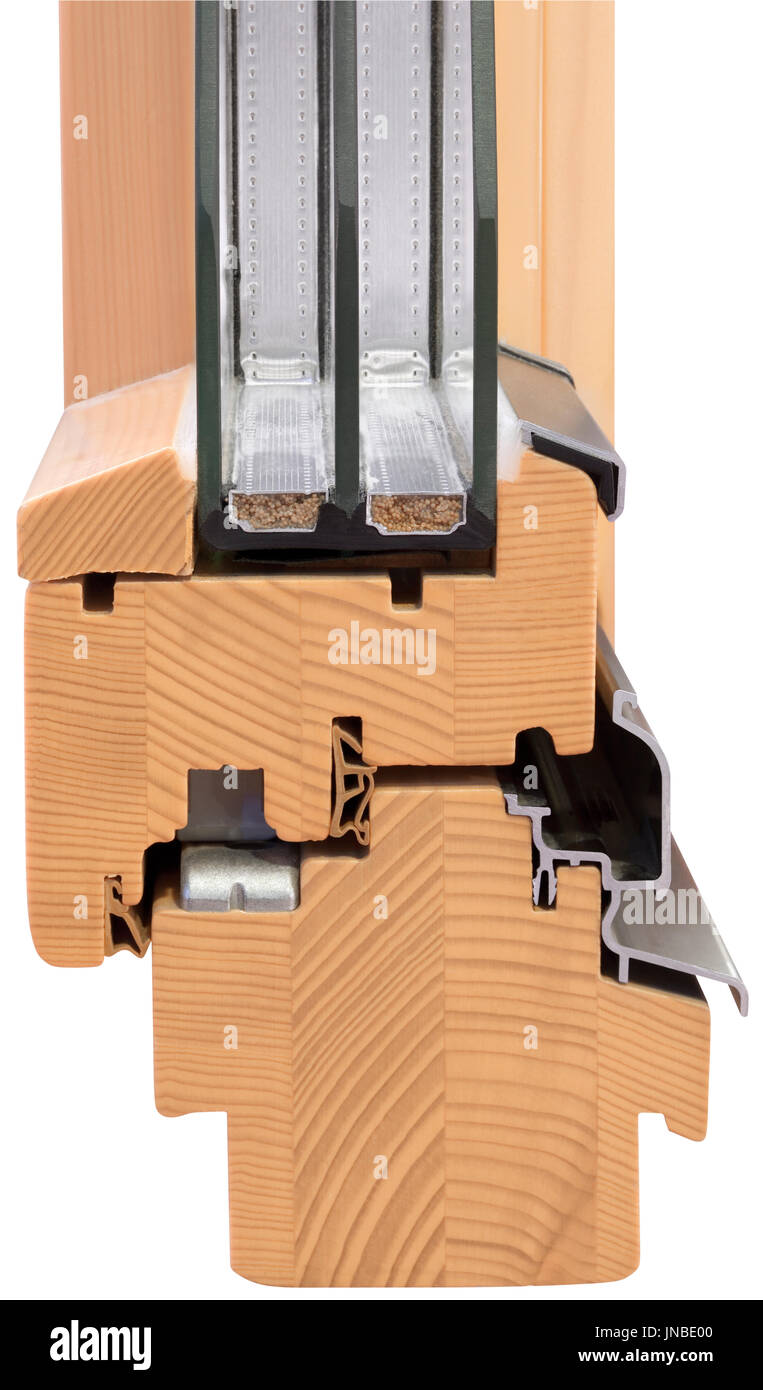 Wooden Window Insulation Profile Isolated with Clipping Path Stock ...