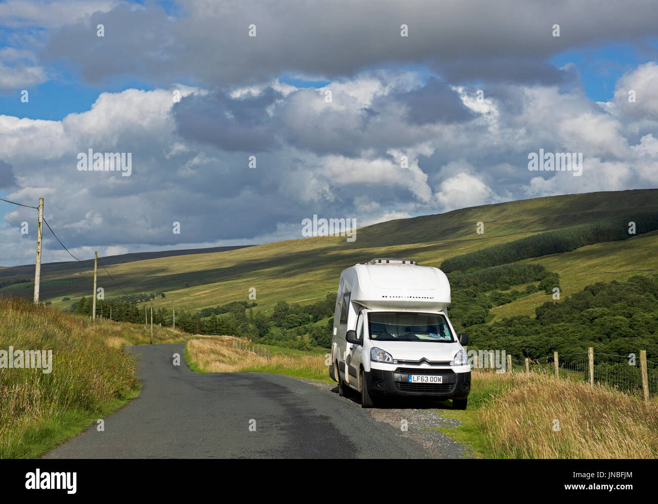 Romahome 25 parked in Coverdale, Yorkshire Dales National Park, North ...