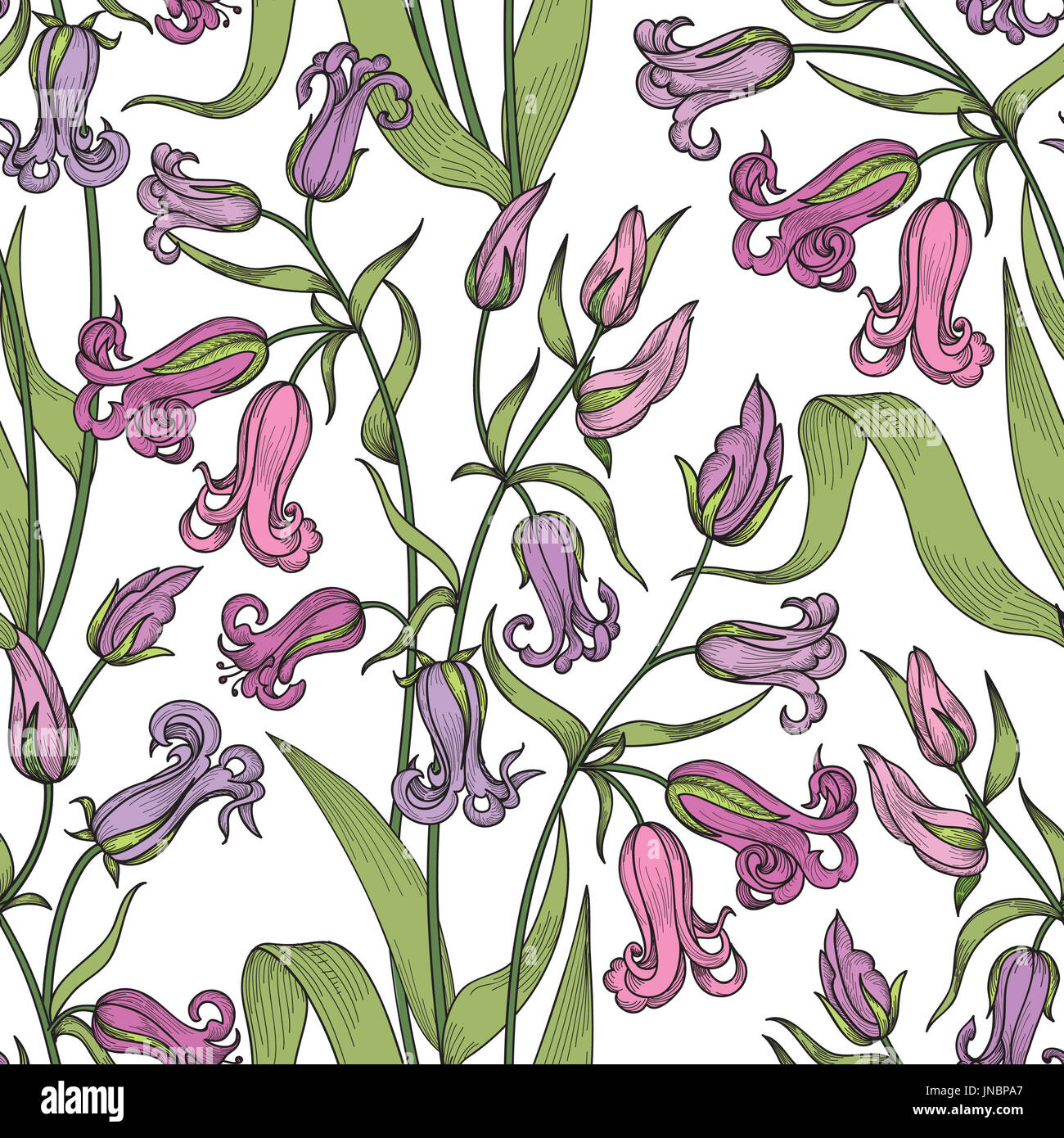Floral seamless pattern. Flower background. Floral tile ornamental ...
