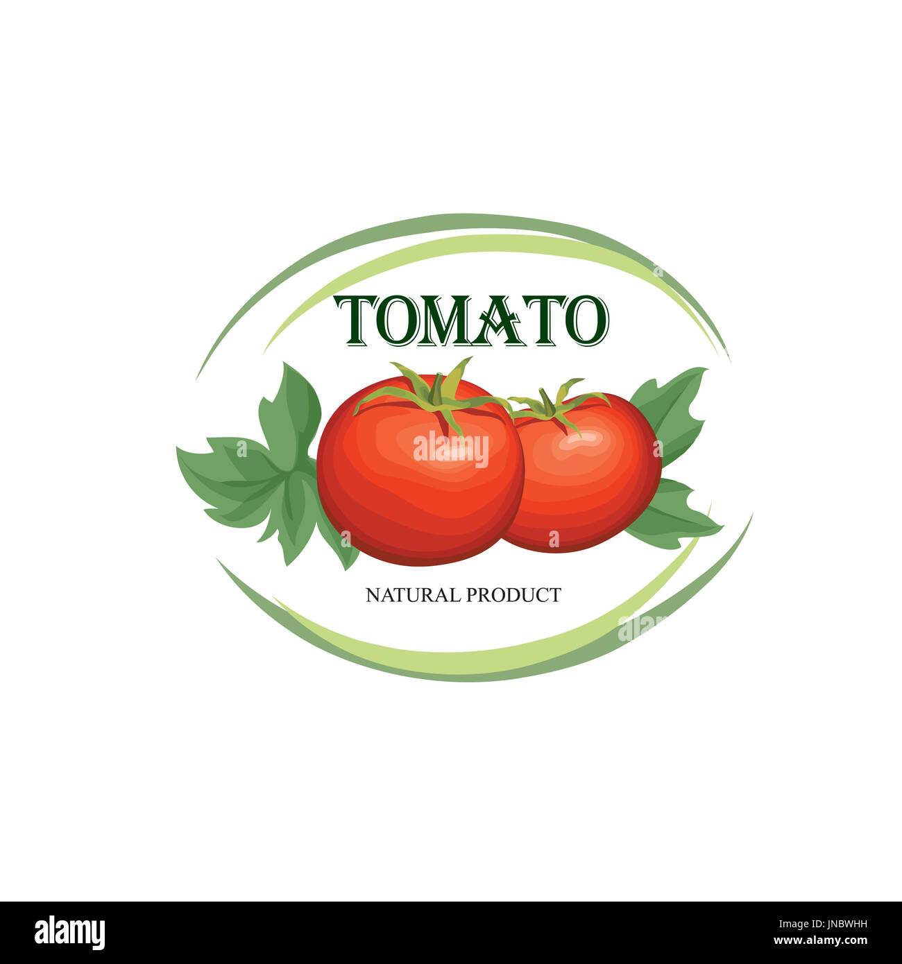 Tomato label. Vegetable logo. Retro sticker of naural product tomatoes Stock Photo - Alamy