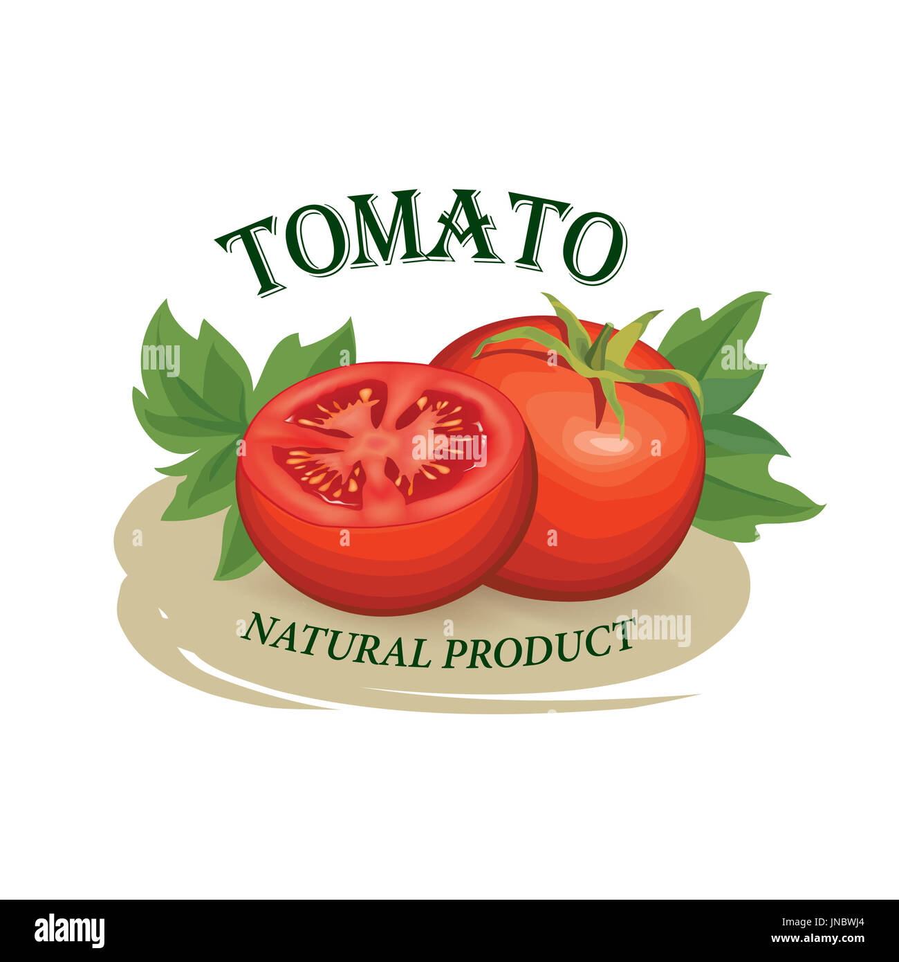 Tomato label. Vegetable logo. Retro sticker of naural product tomatoes ...