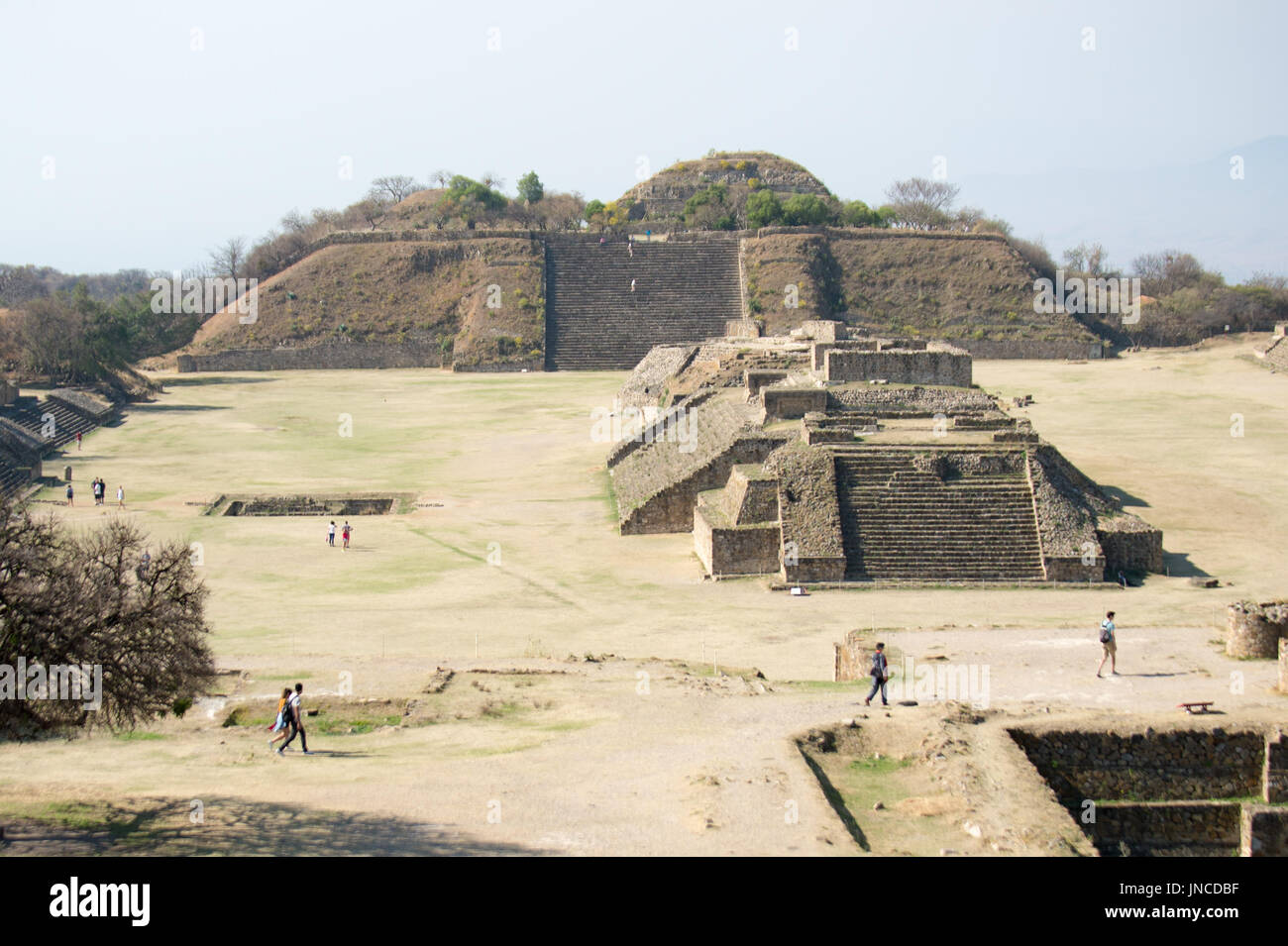 Monte Alban, ruins of the Zapotec civilization, Oaxaca, Mexico Stock ...