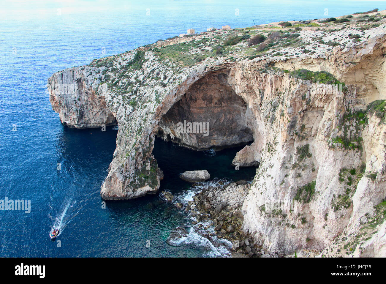 Sea caves on the coast of Malta Stock Photo - Alamy